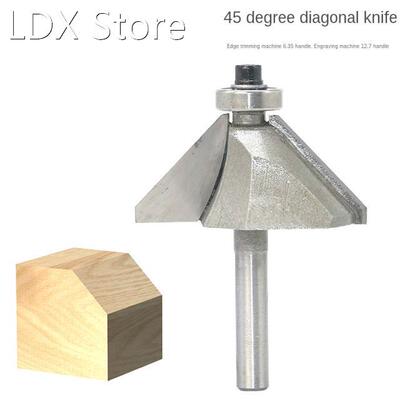 1Pcs 1/4 1/2 Shank Chamfer Cutter Router Bits for wood Hor