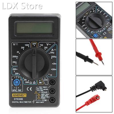 DT-830B Multimeter LCD Auto Range Digital Voltmeter Ohmmeter