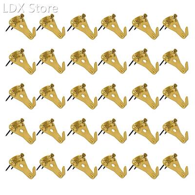 30PCS Picture Hanging Hooks Frame Hangers With Nails 50lbs P