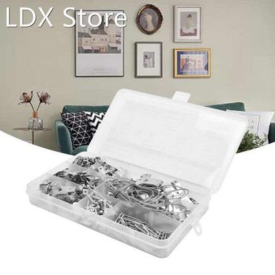 282 Pcs Hanging Picture Hooks Boxed Silver European Style Ha