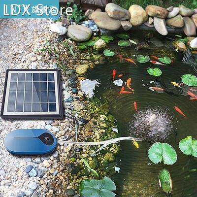 Air Pump Aquarium Oxygen Pump Solar Fresh Air Tank Aerator P