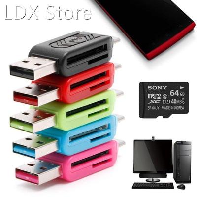 2-IN-1 Micro USB 2.0 OTG TF SD SDXC Memory Card Reader For P