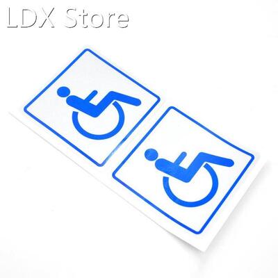 1 Set Car Window Bumper Handicapped Sign 10*10cm Stickers Lo