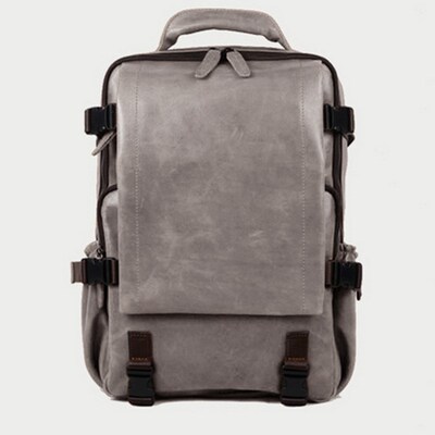 Pu Leather Men Backpack Vintage Large Business Travel Backp