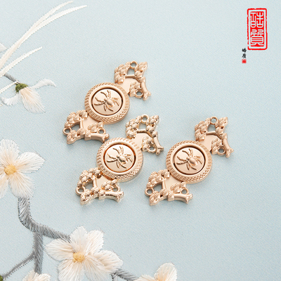 皓质汉服旗袍纽扣圆形