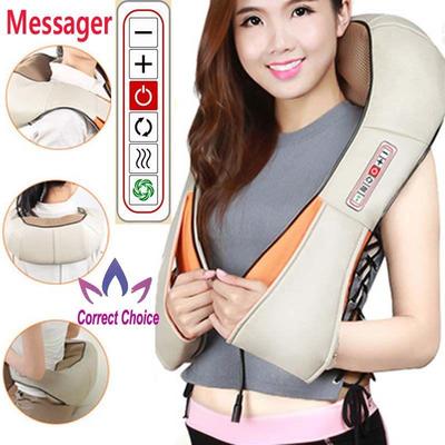 Shiatsu Body Shoulder Neck Back Massager Pillow 按摩枕披肩