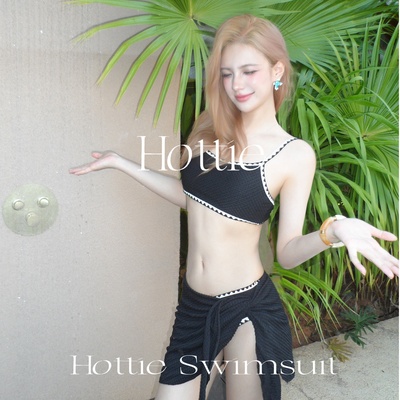 性感吊带分体比基尼三件套度假