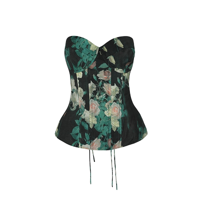 【王菊同款】哭泣玫瑰 束腰后背系带抹胸胸衣Selkie Collection
