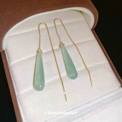高级感气质新中式水滴耳饰