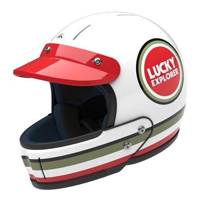 Lucky探险家碳纤维复古头盔