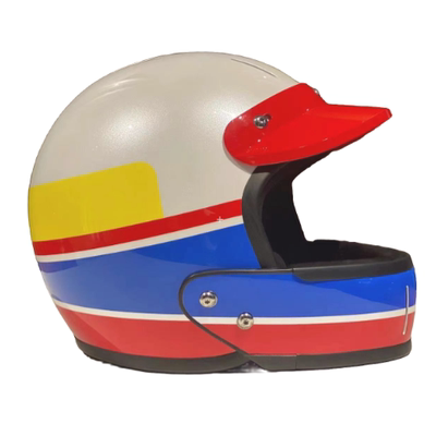 帕梅拉碳纤维复古头盔