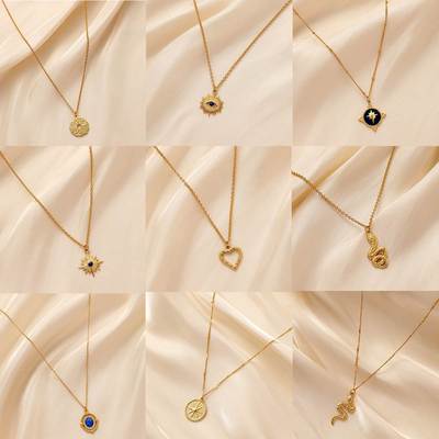 Pop girl love Serpentine pendant necklace欧美百搭流行项链潮