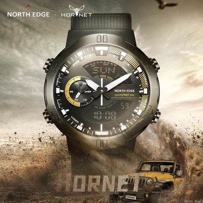 HORNET Digital Watch Men's Sports Watches Dual Time Alar
