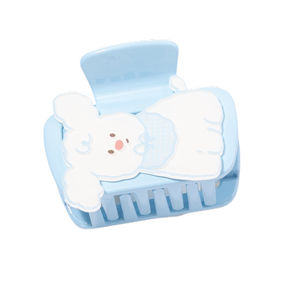 三福少女趣味方形爪夹单个 甜美可爱发饰头饰盘发夹发夹833589