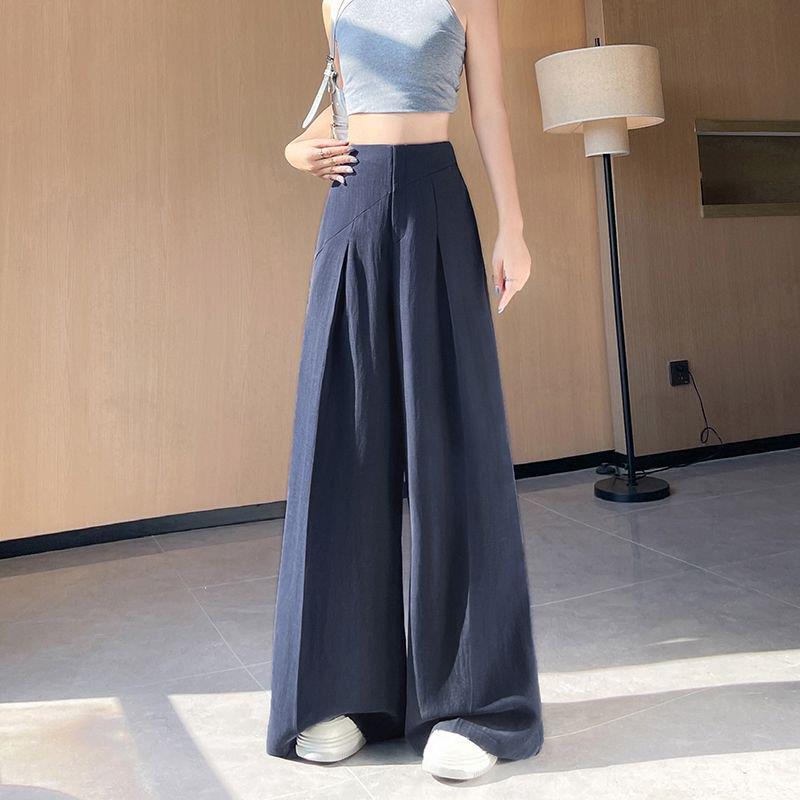 2026夏季新款薄款法式洋气心机裤阔腿裤高腰山本裤防晒拖地裤女
