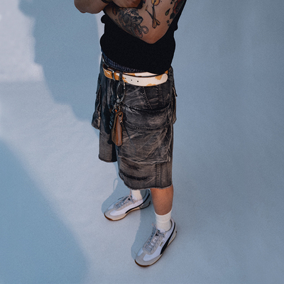 Liberty line军事风经典p44改良重度碧纹水洗横竹节工装多袋短裤