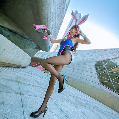 守望先锋cos兔女郎宋哈娜dva天使cosplay先锋同人女装夏天泳衣