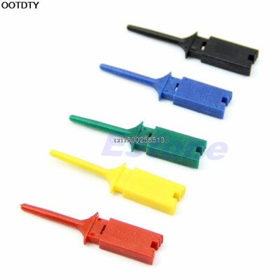 5 Colors New 5 Pcs Test Clip Mini Grabber SMD IC Hook Probe