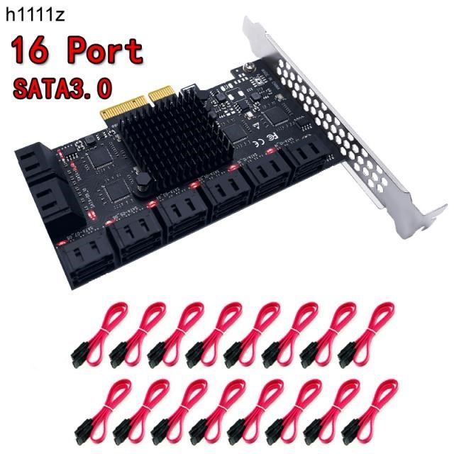 PCIE SATA Card 16 Ports 6Gb SATA 3.0 PCIe Card, PCIe To SATA_虎窝淘
