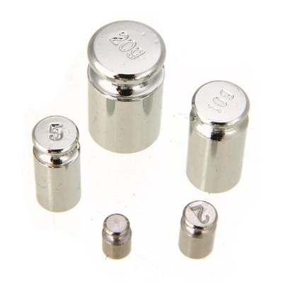 5pcs Pratical Chrome Weights Scale Calibration Set Mini For