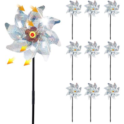 8 Leaves Bird Repeller Windmill Spinner DIY Birds Deterrent