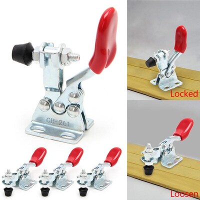 4Pcs 201B Anti-Slip U Shape Red Metal Horizontal Clamp 201-B