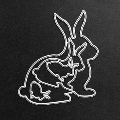 Lovely Rabbit Family Metal Cutting Dies Stencil DIY Scrapboo