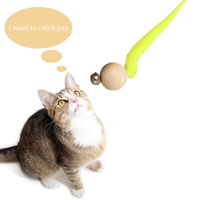 Wiggly Balls Cat Bell Toys New Cat Chewing Toys Wooden Ball