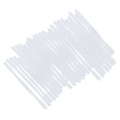 100 Pcs Laboratory Set Clear Plastic Graduated Pipette Dropp