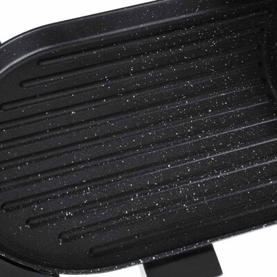 1800W 2 in 1 Electric Hot Pot Oven Smokeless Barbecue Pan Gr