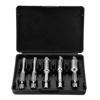 5pcs Damaged Stripped Broken Screw Extractor Drill Bit Tool