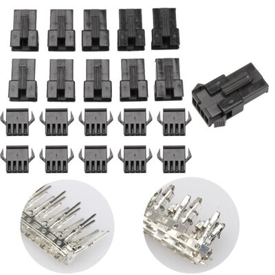 100PCS 4-Hole SM-04M/04F/M/F Pin Way Electrical Bare Termina