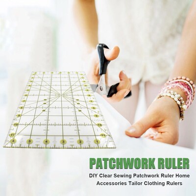 Acrylic Patchwork Aligned Ruler Transparent Sewing Measuring