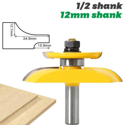 1/2 Shank 12MM Shanks Round Over Rail & Stile with Cove Pane
