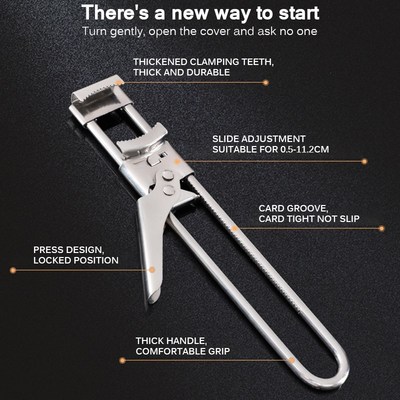 Kitchenware Stainless Steel Adjustable Can Opener Multifunct