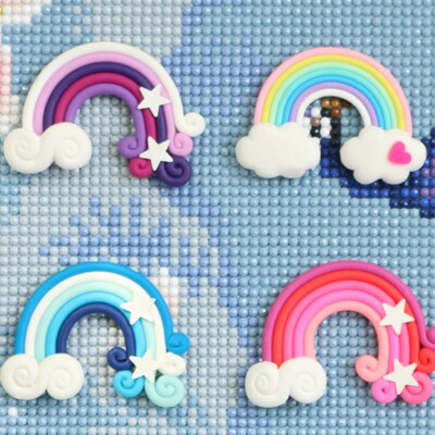 5D Diamond Painting Tools Rainbow Clouds Magnet Cover Minder