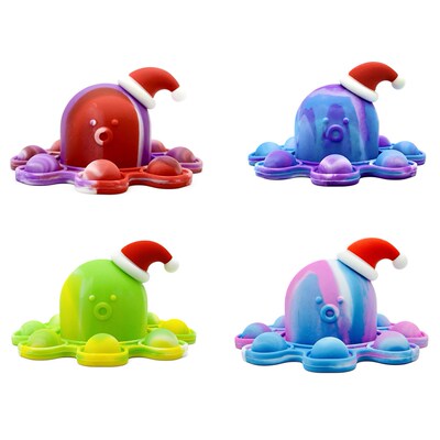 Fidget Toys Keychain Stress Relief Squishy Push Bubble Tie D