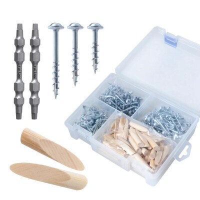 402Pcs Woodworking Self-Tapping Screws Accessories with 9.5m