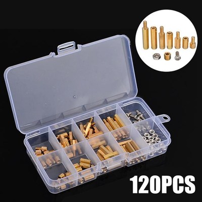 Mayitr 120pcs M3 Spacer Male Female Hex Brass Standoffs Spac