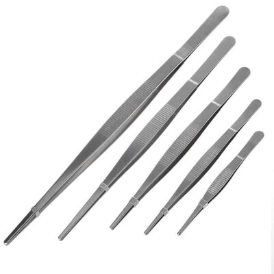Toothed Tweezers Barbecue Stainless Steel Long Food Tongs St
