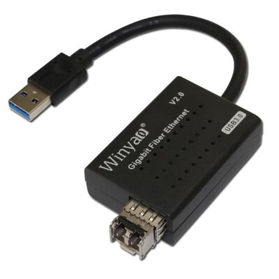 Fiber Gigabit Ethernet to USB3.0 Adapter 850nm Multi Mode Op