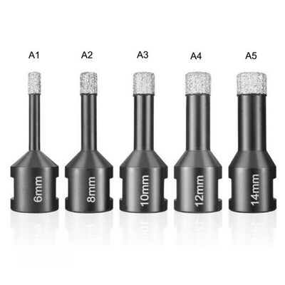 M14 Thread Dry Diamond Core Drill Bits For Porcelain Granite