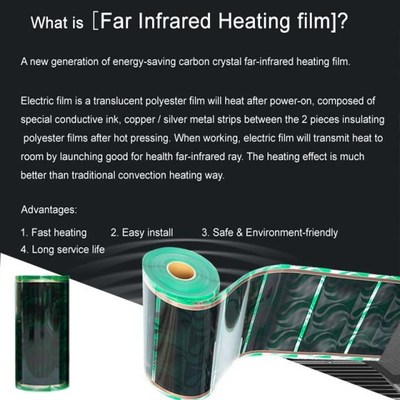 400x50CM 220V Infrared Heating Film Electric Heater Warm Flo