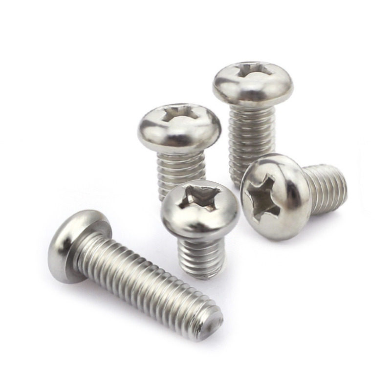 。316不锈钢盘头十字螺钉GB818圆头机丝M5M6x6x8x10x12x14x15x16x_虎窝淘