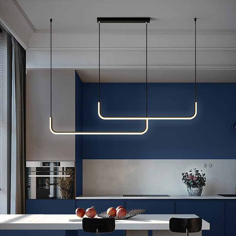 Nordic Style Simple Chandelier LED for Living Kitchen Dining_虎窝淘
