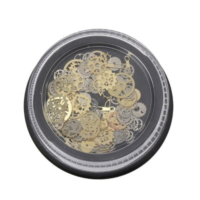 120Pcs Mixed Steampunk Cogs Gear Clock Charm UV Frame Resin