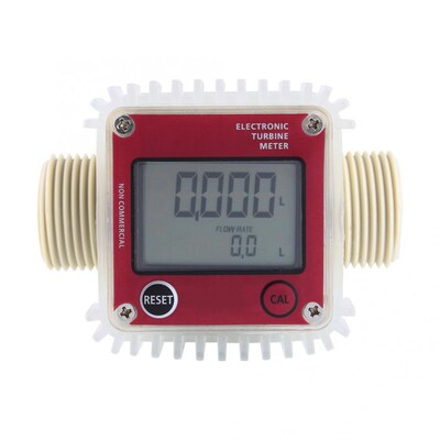 K24 LCD Turbine Meter Digital Diesel Fuel Flow Meter 10-120L