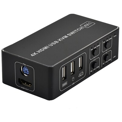 4 port HDMI KVM Switch 4K SB HDMI KVM Switcher 4 in 1 out 4K