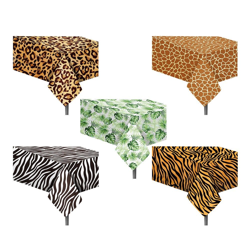Woodland Animals Disposable Table Cloth Jungle Safari Birthd_虎窝淘