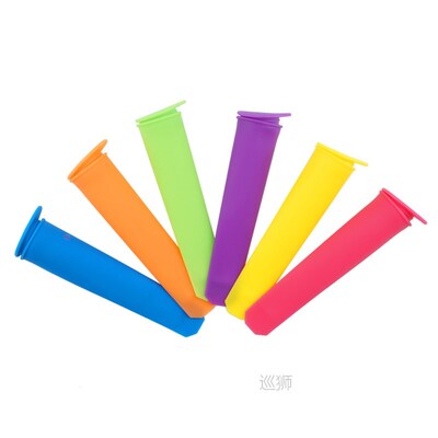 6PCS/set Summer Creative DIY Silicone Popsicle Makers Handhe